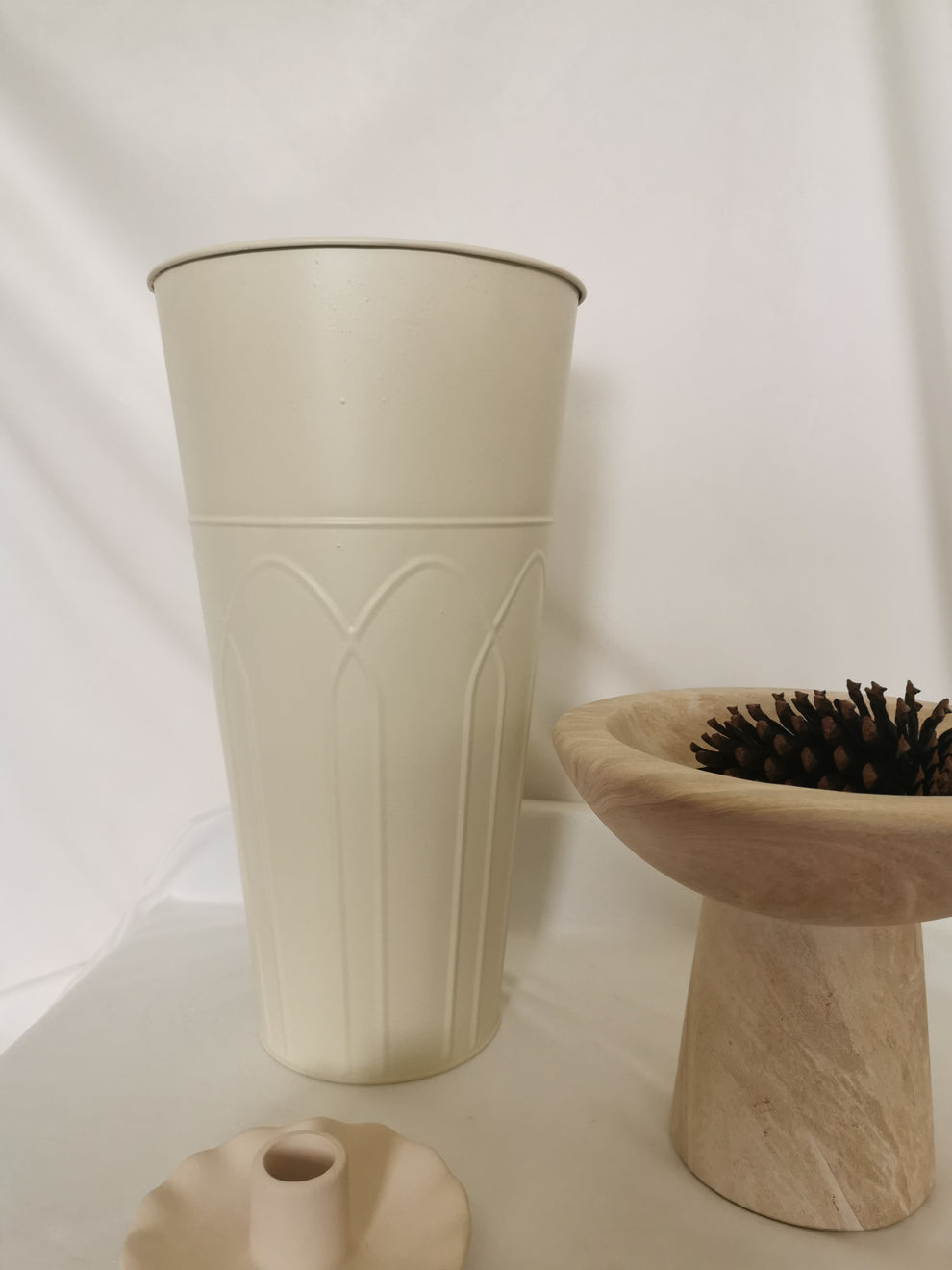 Creamy Round Tin Bucket – Casa Style